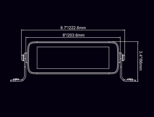 Ekstralys | Lighstorm 7" LED-bar | 60W 5040 Lumen • Eiker Motorshop